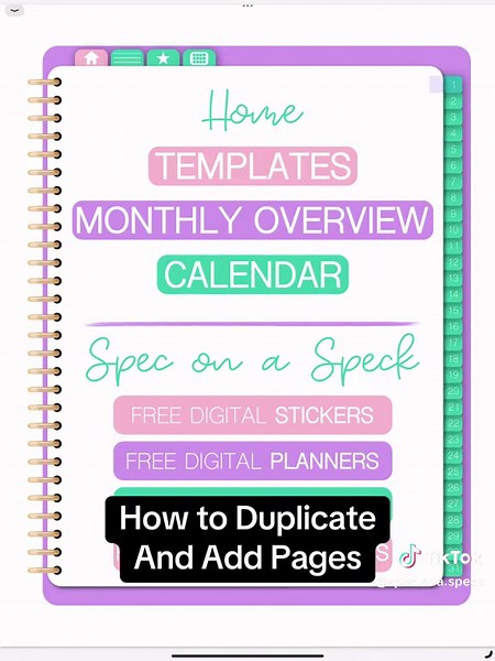 How to duplicate and add pages to the ✨FREE✨ digital planner! This means you can make your digital planner have as many pages as you need for the month! #digitalplanning #goodnotestips #goodnotes #ipadplanner #androidplanning #digitalplanner #plannertok #plannerinspiration #notability