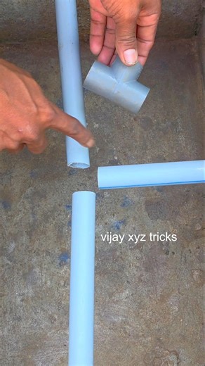 Advance Plumbing Method For Installing Pvc Tee In Small Space #shortsfeed #shortsviral #shorts