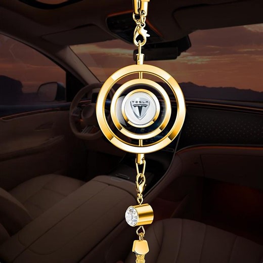 Tesla Rotating Car Perfume Long-lasting Light Fragrance Car Interior Hanging Pendant