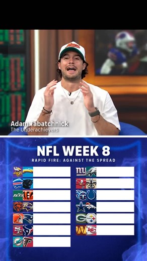 NFL Week 8 Rapid Fire ATS picks! 🔥 #nflweek8 #nflbestbets #nflpicks #nflpreview #nflfans | SportsLine
