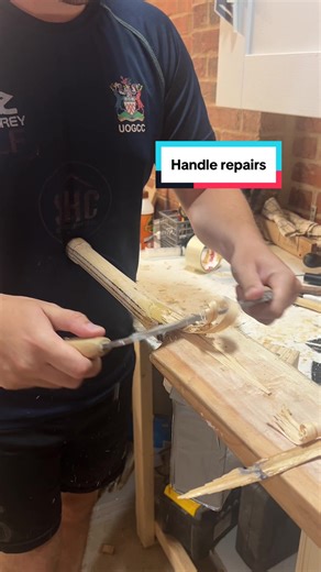 Satisfying Cricket Bat Handle Repair Process