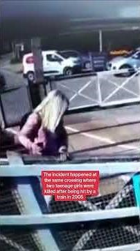 Shocking near miss at level crossing