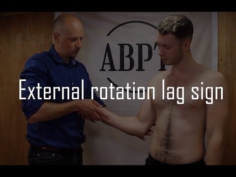 External rotation lag sign