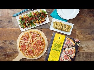 CPK Crispy Sicilian with Zucchini Fries & Melon Arugula Salad