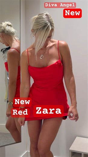 ZARA silk Red dress! ‪@DivaAngel‬ ​⁠​⁠ #fashion #trend #new #usa #style for fashion porpoises #zara