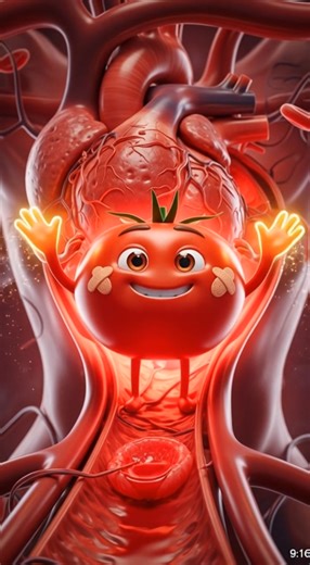 “Meet the Tomato 🍅 Protecting Your Heart From the Inside | Cinematic AI Short” #HealthyBlood #ShortVideo #FacebookReels #HealthyLiving | Soul of birds 2