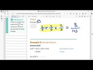 Reveal math grade 6 lesson 5-1 powers and exponents