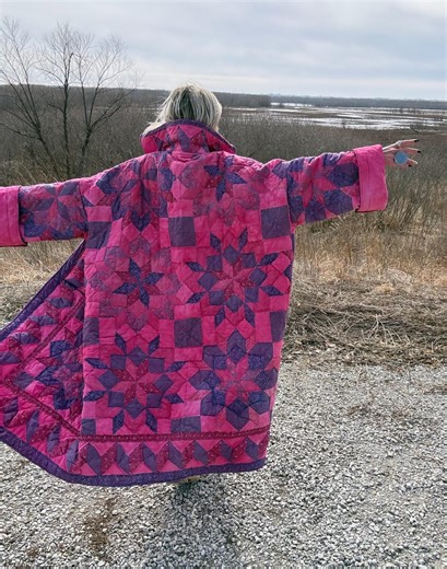 Country Barbie Hot Pink Oversized Maximalist Statement Quilt Coat - Etsy