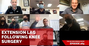 14 reactions | Extension Lag Following Knee Surgery A common issue after knee surgery is quad weakness that may result in a knee extension lag. This can have many consequences for future strength gains and gait training, so it's always best to address this quickly. Here are some strategies we use at Champion when someone has a knee extension lag. | Mike Reinold | Facebook