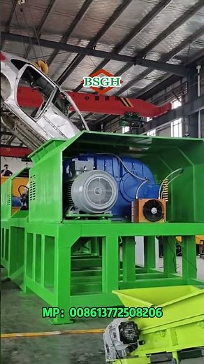 132KW*2 Industrial Car Body Shredder | Heavy Duty Scrap Car Shell Shredding Machine