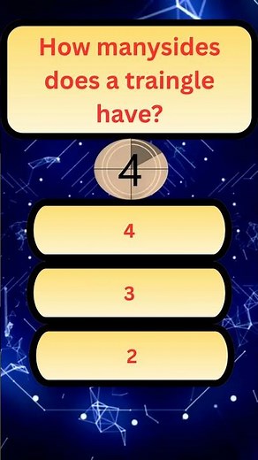 comment the right answer if you know. How Many Sides Does a Triangle Have? 🤔 #Shorts #Quiz"