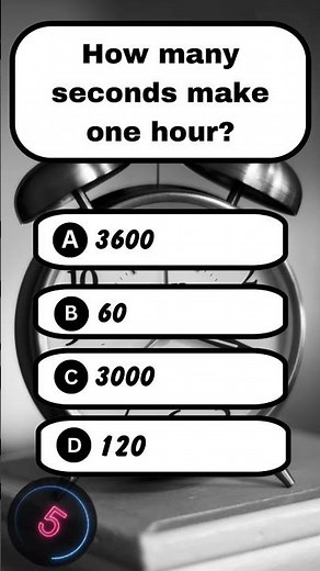 How many seconds make one hour? #shorts #hours #seconds #minutes #quiz