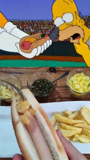 Perro caliente Isotopo supremo de los simpson 🤤 #lossimpsons #perrocaliente #homerosimpson #hotdog #series #cartoon #simpsons | Adotoker