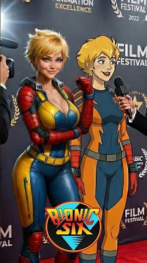 Realistic Bionic Six Hero on the Red Carpet! 🤖✨🔥 | Character Transformation #Shorts #bionicsix