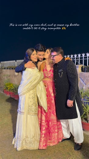 Shaadi Jitters BTS | Wedding Content Creator on Instagram: "Bride + parents = emotional moment Brother: “Ruko… main bhi hoon.” 🫶 Family hug unlocked 🧿 Bride: @aanchalsahni14 Groom: @rasil_cinematics Brother: @abhinavsahni_ Mom & Dad: @anita.sawhney @sahniamitabh Wedding Content: @shaadijitters.bts #shaadijitters #trendingreels #reelkarofeelkaro #reelitfeelit #family [ Complete Family, Family Love, Bride with Parents, Bride’s Brother, Family Time, Family Photo, Love, Wedding Content Creation, W