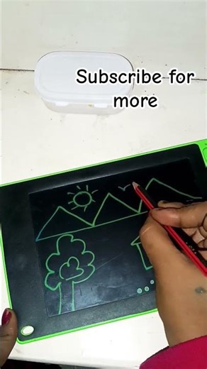 magical slate scenery drawing #craftwitharu18 #youtubeshorts #drwaing #diycrafts #kidsdrawing #art