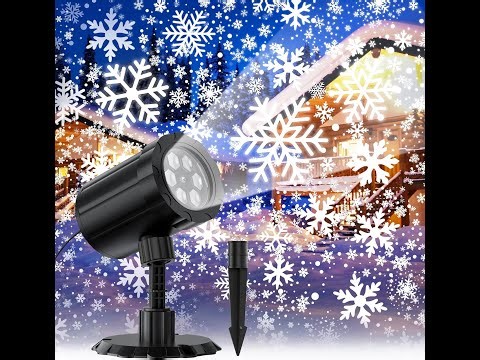 Christmas Projector Lights Outdoor, GUSODOR Dynamic Snowflake Projector