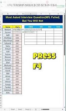 Filter Formula Separate Data in One Click | Filter Formula in Excel | Filter Formula | #ytshorts