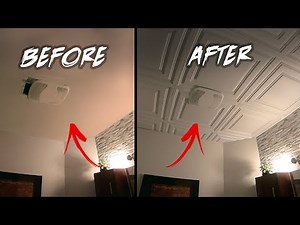 HOME RENOVATION - Start To Finish... How to Install PVC Ceiling Tiles & Repair Peeling Paint