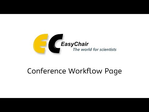4. EasyChair Conference Workflow Page - Tutorial