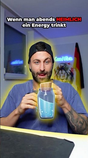 Wenn man abends HEIMLICH ein Energy trinkt der BESTE Trick 😍 LeyiiiN #shorts