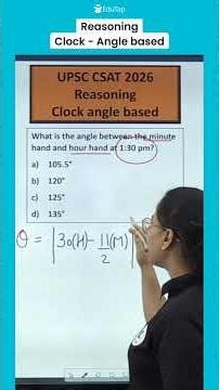 UPSC CSAT Reasoning Questions 2026 | UPSC Clock Questions | CSAT Preparation |CSAT Practice Question