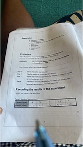 Tabulate the terminal potential difference (V) and electric cur... | Filo