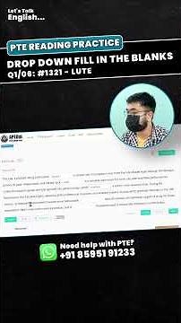 PTE Reading Drop Down Fill in the blanks | Live Practice Q1/06: LUTE