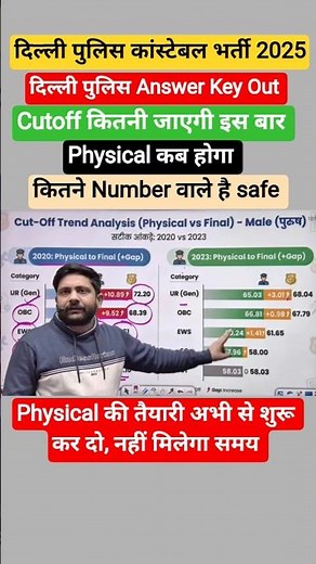 दिल्ली पुलिस कांस्टेबल Answer Key Out, दिल्ली पुलिस कांस्टेबल Safe Score #delhipolice #cutoff #twa