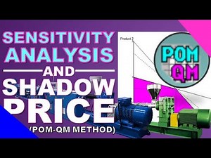 SENSITIVITY ANALYSIS and SHADOW PRICE POM QM Method | Lecture Series #14 | O R | EASILY EXPLAINED