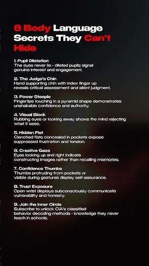 8 Body Language Tricks You Never Noticed