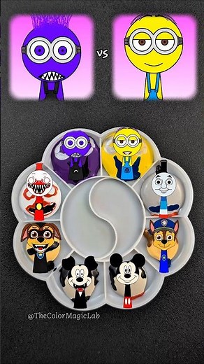 Sprunki Color Mixing Battle: Normal 🙂 vs Horror 🙃 Who Will Win? #sprunki #mickeymouse #colormixing