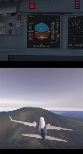 "Flying into an active volcano in Microsoft Flight Simulator... This s...