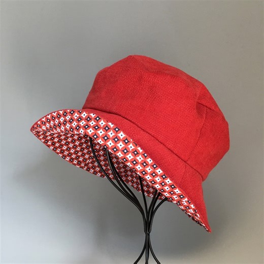 ROSINE Hat, Rust-colored Canvas With Reversible Japanese Motifs - Etsy UK