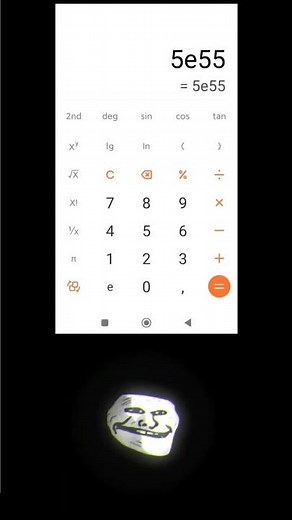 This is how to get infinity sign on your calculator
