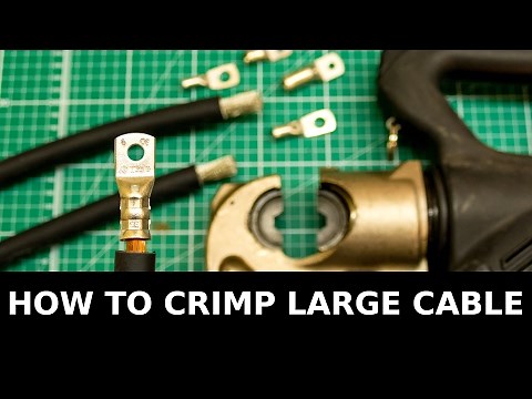 How to make off cable correctly. Crimp - lug tutorial