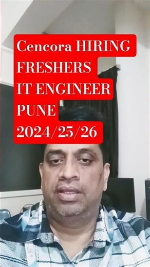 Cencora Trainee IT Engineer Hiring 2025 | Pune | Freshers Eligible