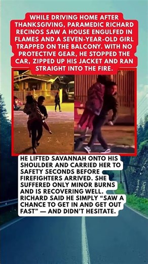 Off-duty paramedic rescues girl trapped in house fire