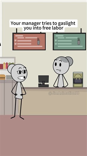 Your manager tries to gaslight you into free labor #animation #animationmeme #work #worklife #manager