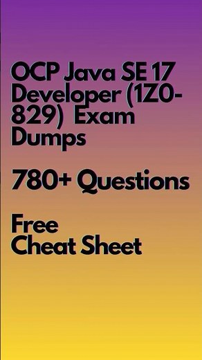 OCP Java SE 17 Developer course #javaexam #ocpjava #1z0829 #howtopassjava #javatraining #oraclejava