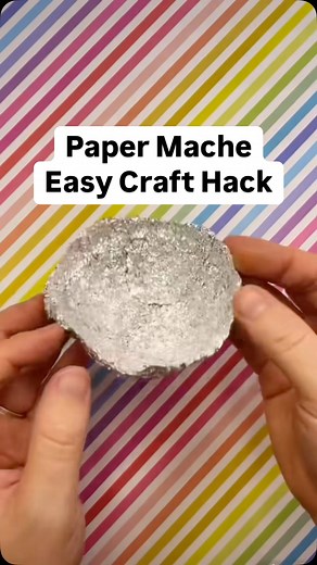 Quick Paper Mache Hack with Foil | Summer Craft Idea for Kids Use foil as a mold to shape paper mache, like this easy toilet paper bowl! Just foil, toilet paper, glue water = fun, mess-free crafting. A super easy paper mache idea for kids that’s perfect for DIY art, school crafts, or summer art activities! #kidsart #papermache #easycraft | Timm Sevitz