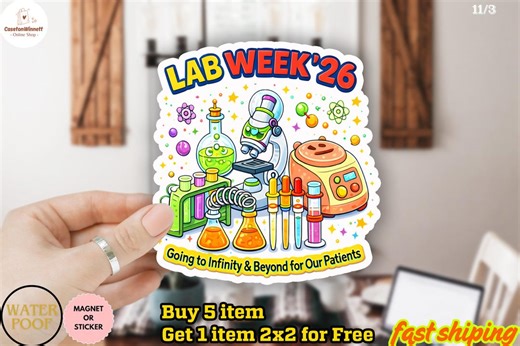 Lab Week 2026 Sticker/magnet, Science Decal, Gift for Lab Tech, Scientist Sticker - Etsy UK
