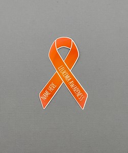 Leukemia Awareness Custom Ribbon Sticker | Leukemia Sticker | Leukemia Awareness | Water Resistant Sticker - Etsy