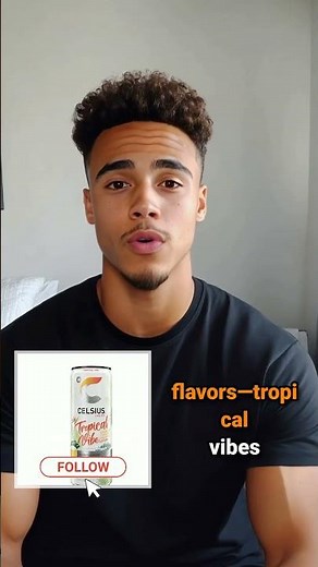 CELSIUS Sparkling Tropical Vibe, Functional Essential Energy Drink 12 Fl Oz (Pack of 12)