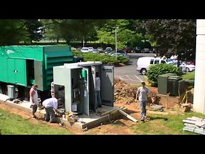 Time-lapse photography of a Cummins Power Generation installation.