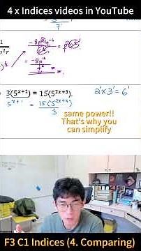 SPM/Form 3 (Indices) Type 4 Comparing !!!!! 4 #liangj #indices #maths #shorts #spm #form3 #kssm