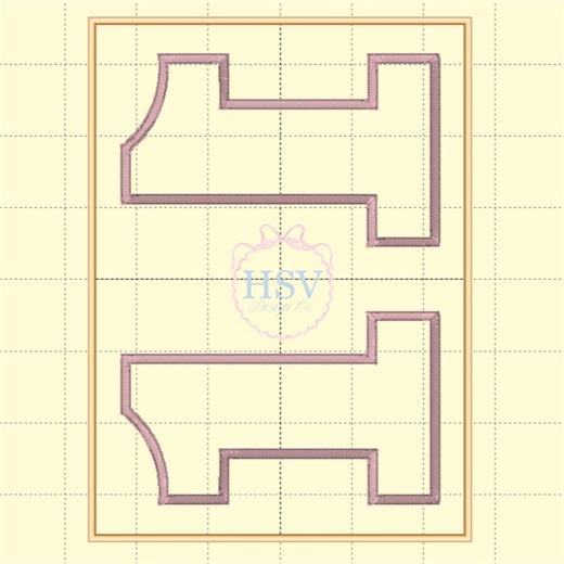 ITH 1 Cake Topper Embroidery Design Satin and Bean Stitch 5x7 Hoop - Etsy