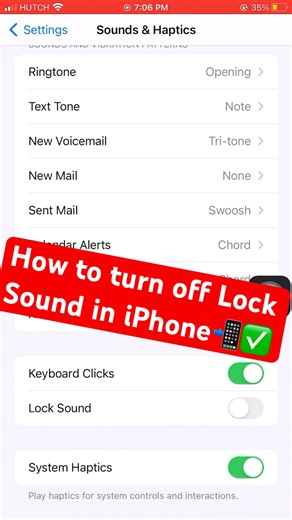 How to turn off Lock Sound in iPhone📲✅ #iphone #locksound #lock #sound #tutorial