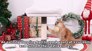 Gardner Pet 20" Cat Tree Corduroy, Solid Wood Small Cat Tree for Kittens & Indoor Cats (Grey, Square-Corduroy)