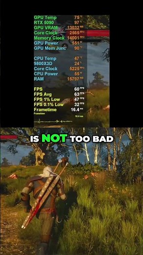 BRUTAL RTX 5090 FPS in The Witcher 3!